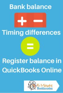 Why the Bank Balance Does Not Equal the Register Balance in QBO