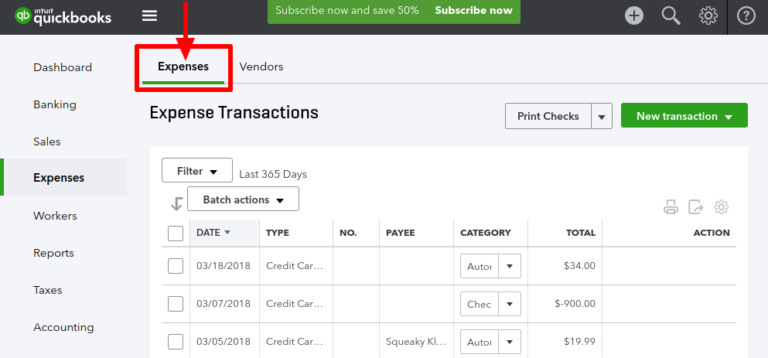 5 Minute Bookkeeping using the Expenses Center in QuickBooks Online