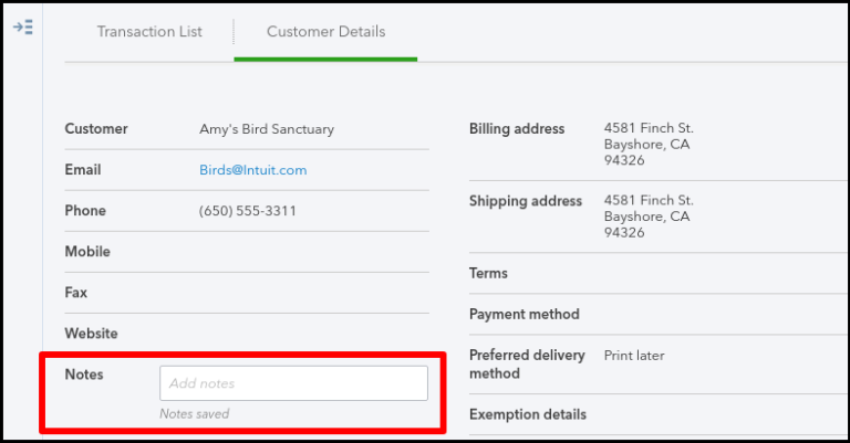 How to Use Customer Notes to Track Important Information in QBO